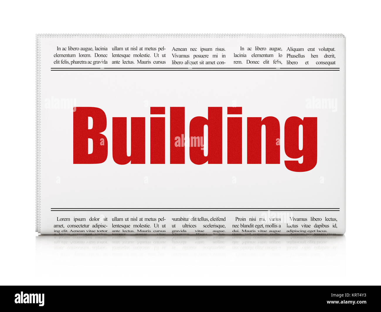 Building construction concept: newspaper headline Building Stock Photo ...