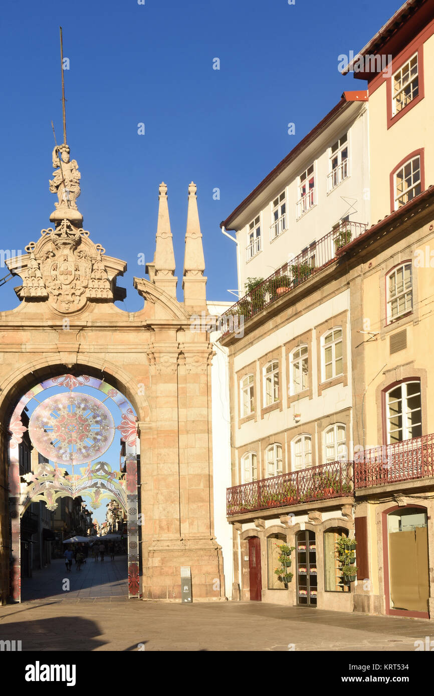 City gate, Braga Portugal Stock Photo - Alamy