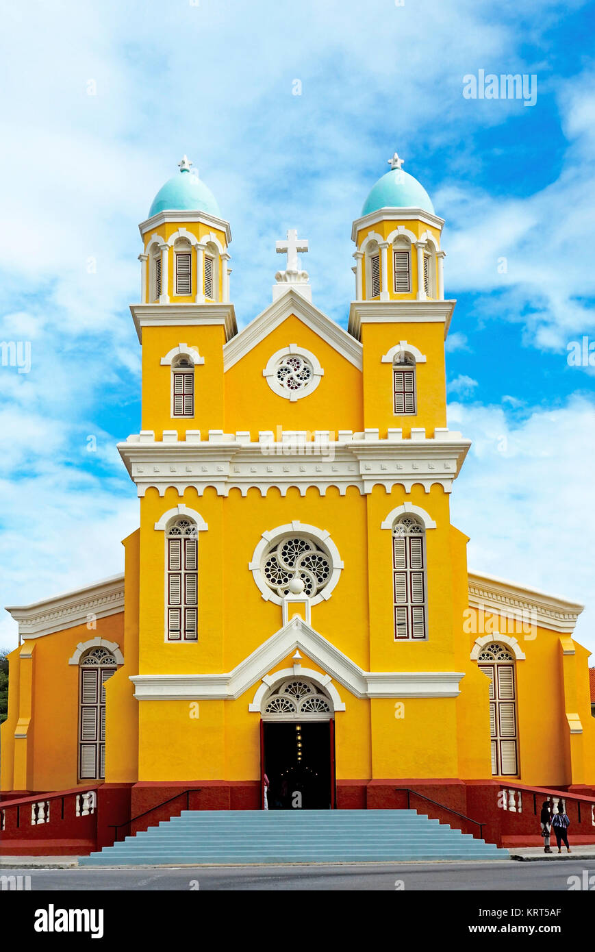 Santa Familia catholic church, Dutch architecture in Willemstad on the ...