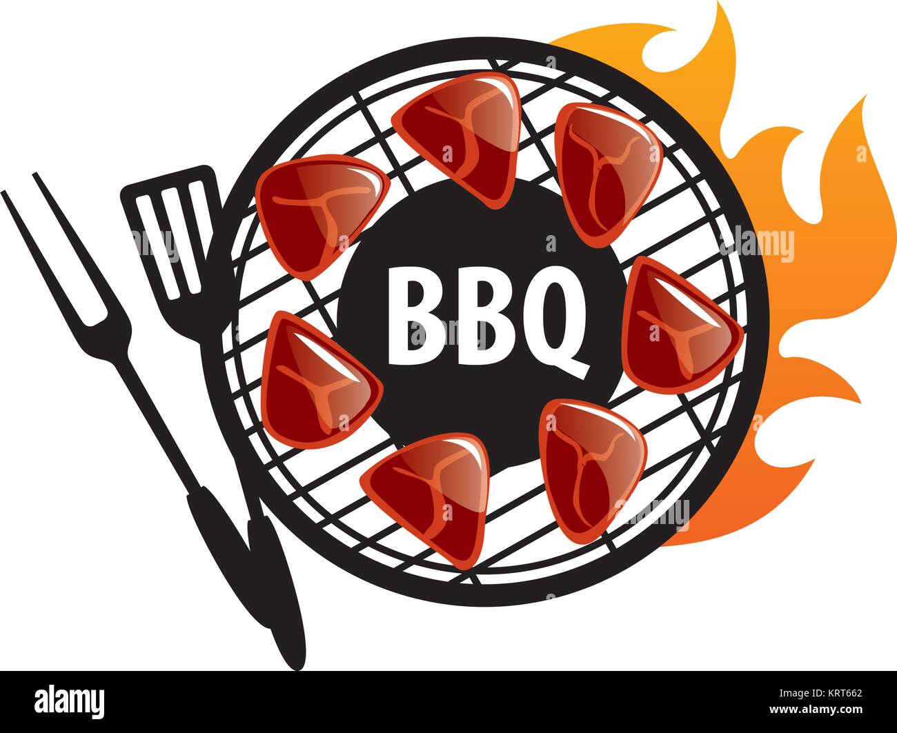 Barbecue party logo Stock Vector Image & Art - Alamy