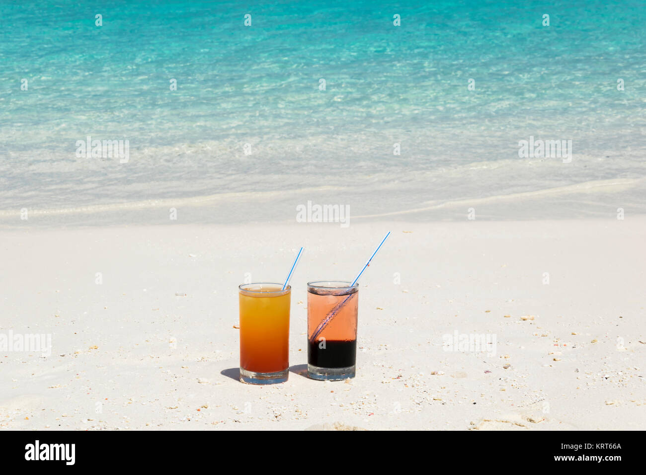 Cocktails in the Maldives Stock Photo - Alamy