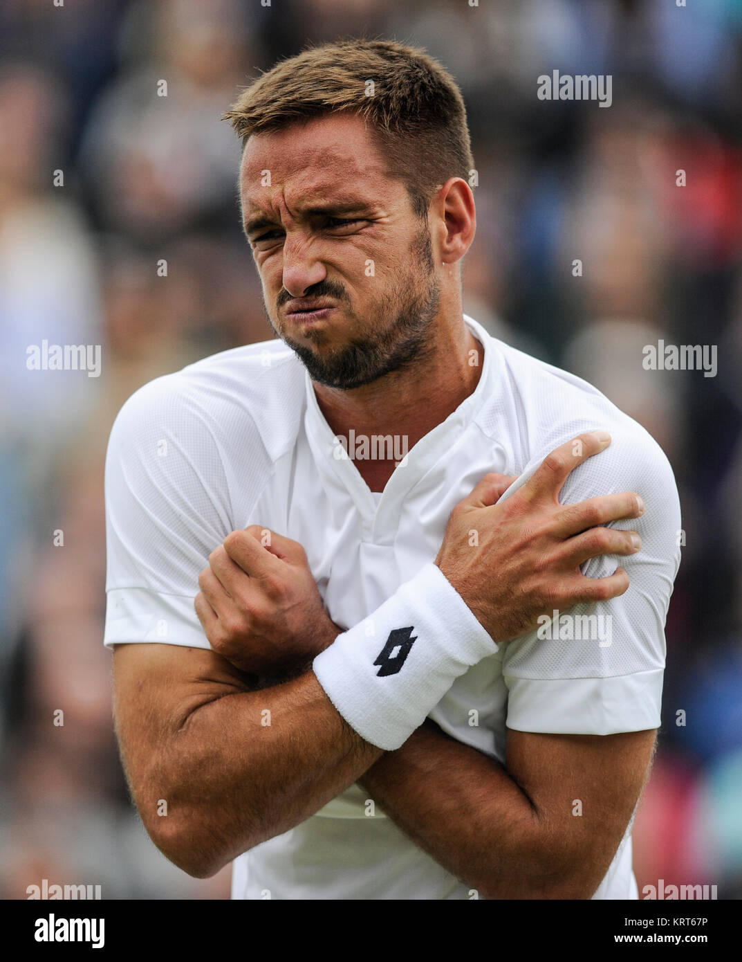 LONDON, ENGLAND - JUNE 20: Viktor Troicki during day six of the Aegon ...