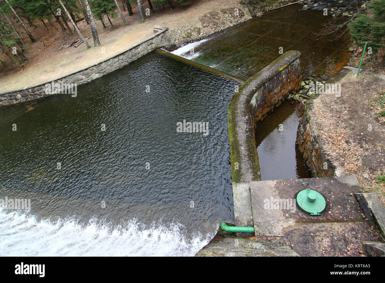 Drain channel of dam Stock Photo - Alamy