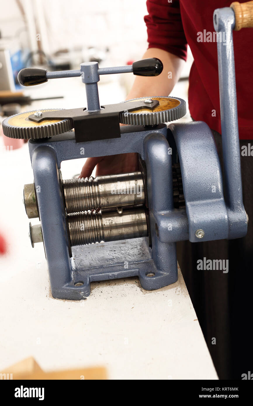 making rings,rolling rods. workshop tools,rolling mill Stock Photo - Alamy