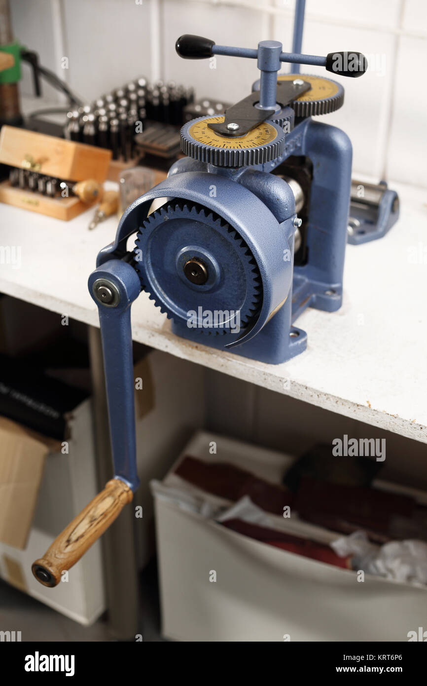 making rings,rolling rods. workshop tools,rolling mill Stock Photo - Alamy