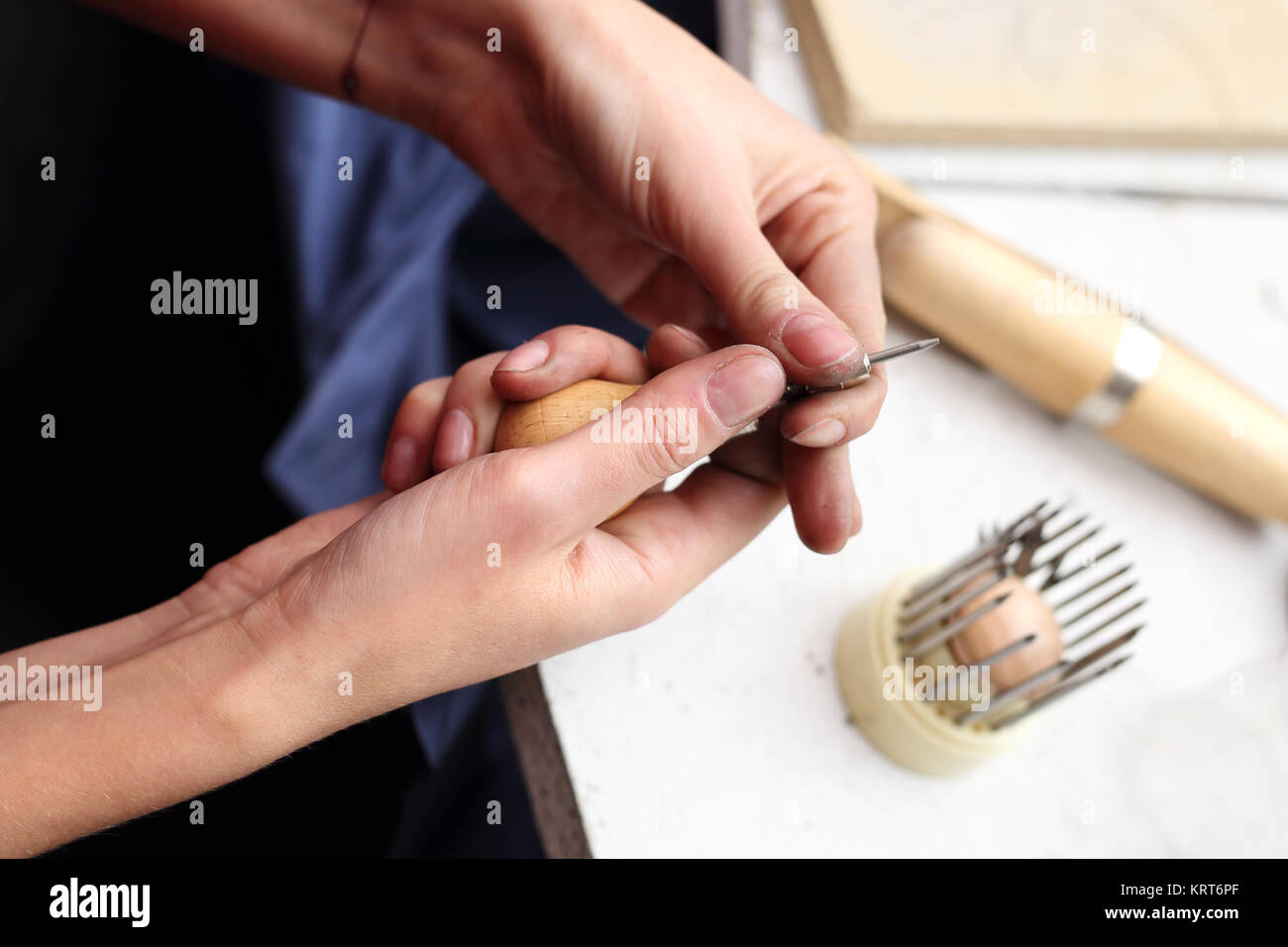 stone setting,studio jewelery. skewer binding gemstones Stock Photo - Alamy