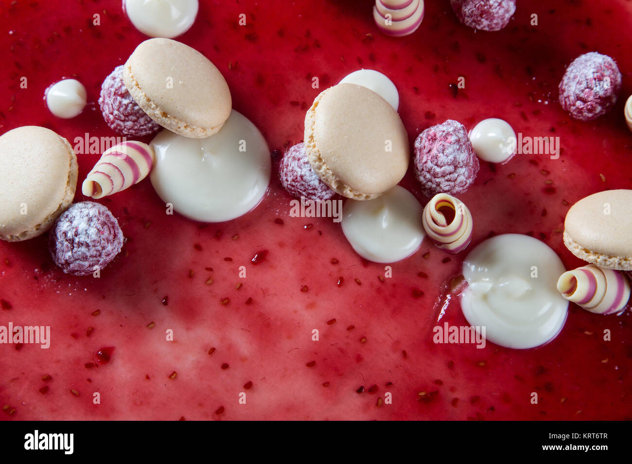 Red Cake Decorations Stock Photo - Alamy