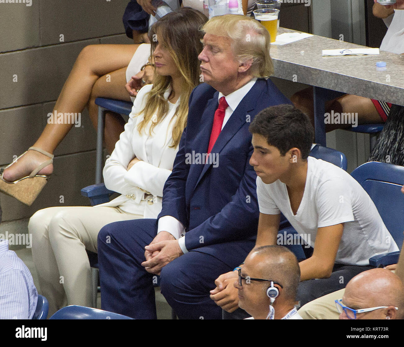 NEW YORK, NY - SEPTEMBER 08: Donald Trump, Melania Trump watch Serena ...