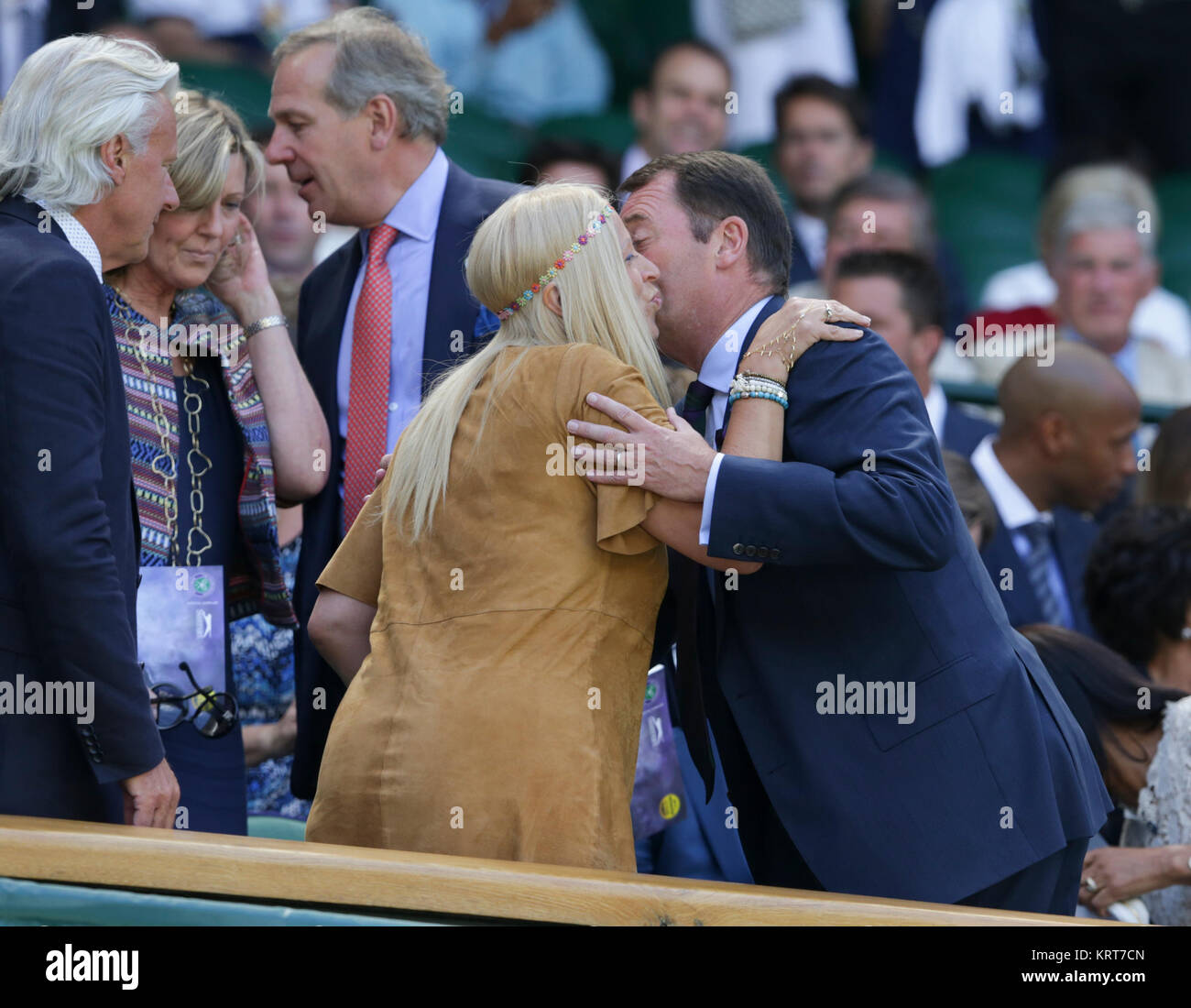 LONDON, ENGLAND - JULY 10: Bjorn Borg and Patricia Borg during day ...