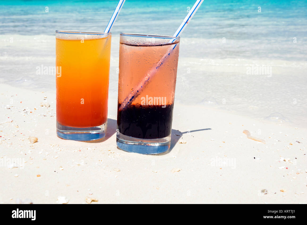 Cocktails in the Maldives Stock Photo - Alamy