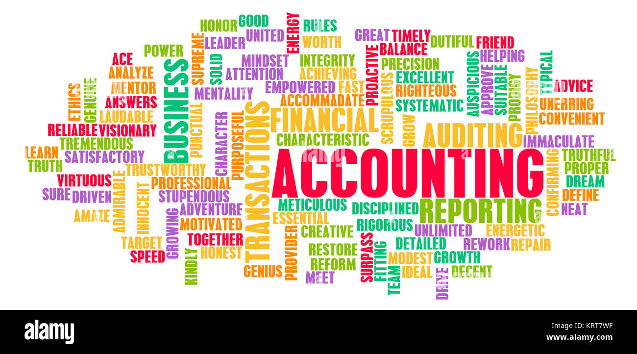 Accounting Word Cloud Concept Stock Photo - Alamy