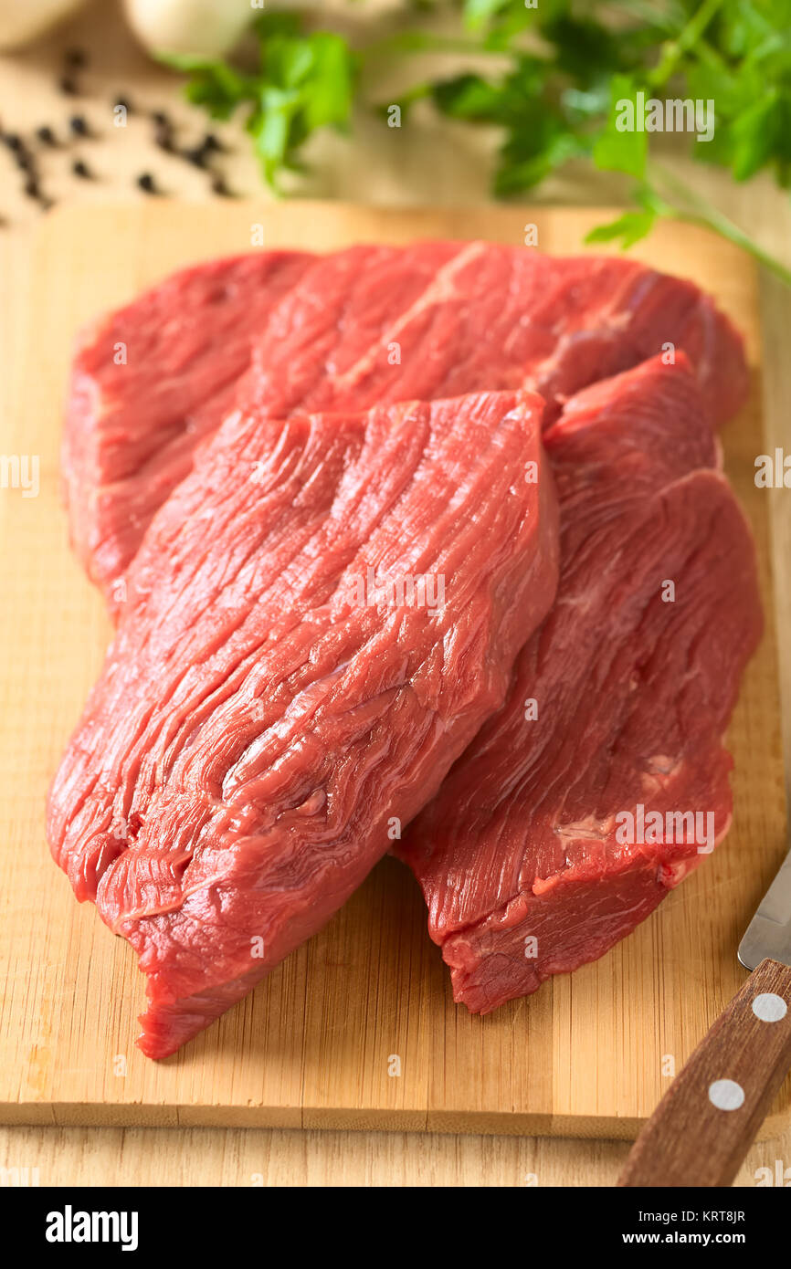 Raw Boneless Beef Meat Stock Photo - Alamy