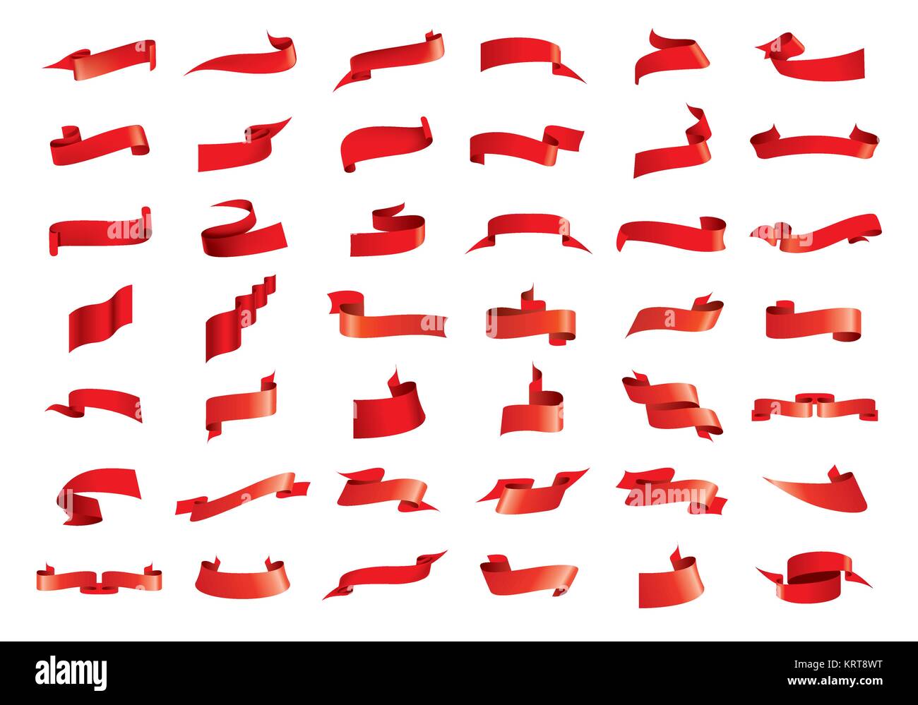 vector red ribbon Stock Vector Image & Art - Alamy