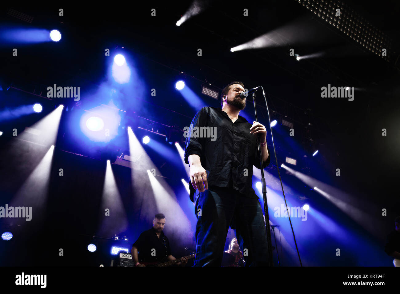 The American singer John Grant pictured live on stage at Roskilde ...