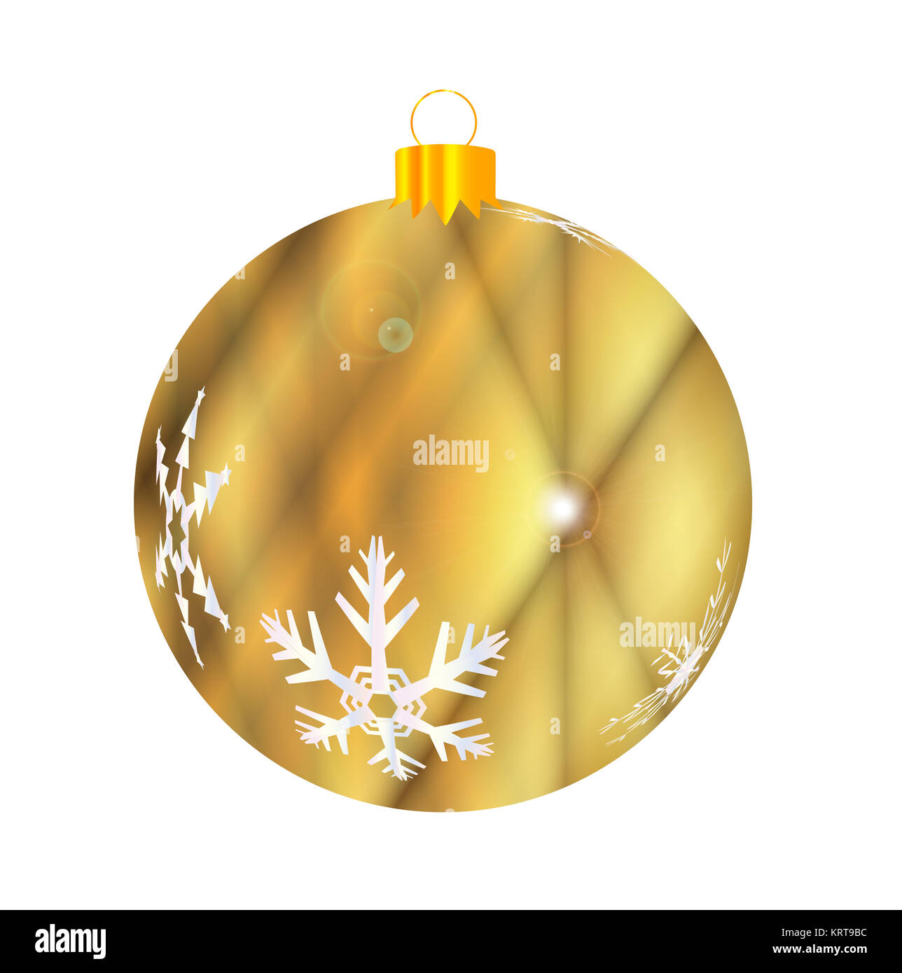 Golden Bauble Decoration Stock Photo - Alamy