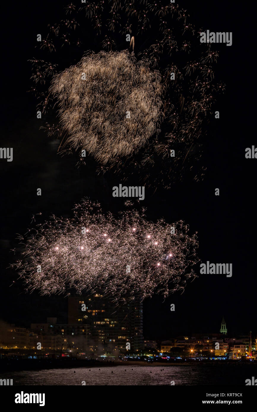 Fireworks light up the sky with dazzling display in Palamos, town in ...