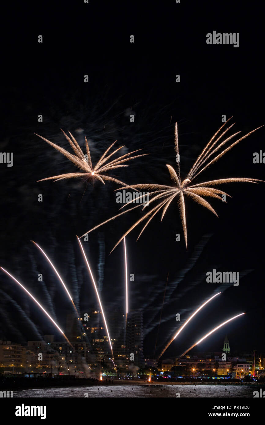 Fireworks light up the sky with dazzling display in Palamos, town in ...