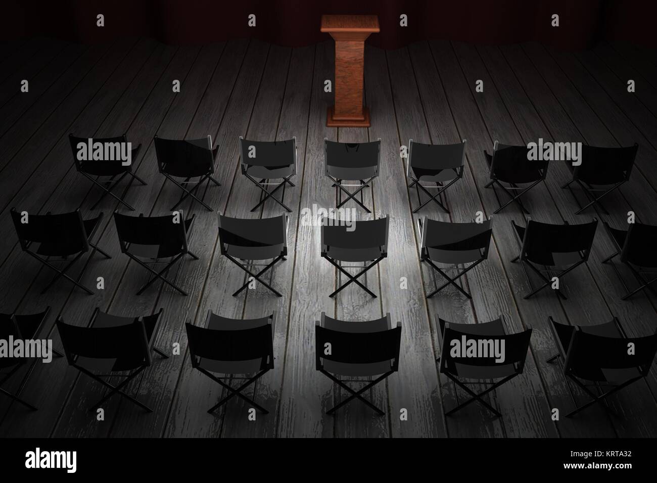 Meeting room with pulpit Stock Photo - Alamy