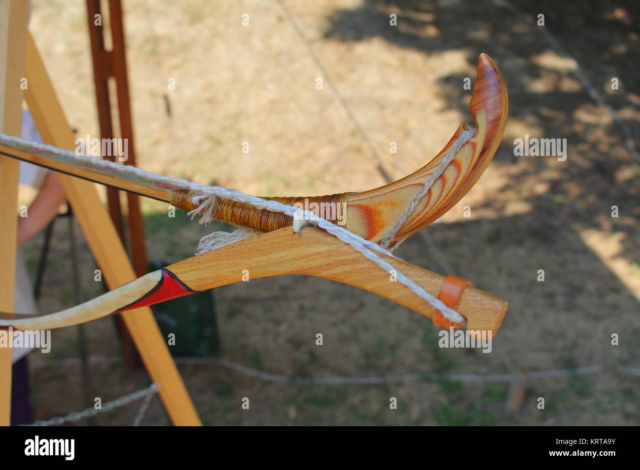 medieval wooden crossbow in exibition Stock Photo - Alamy