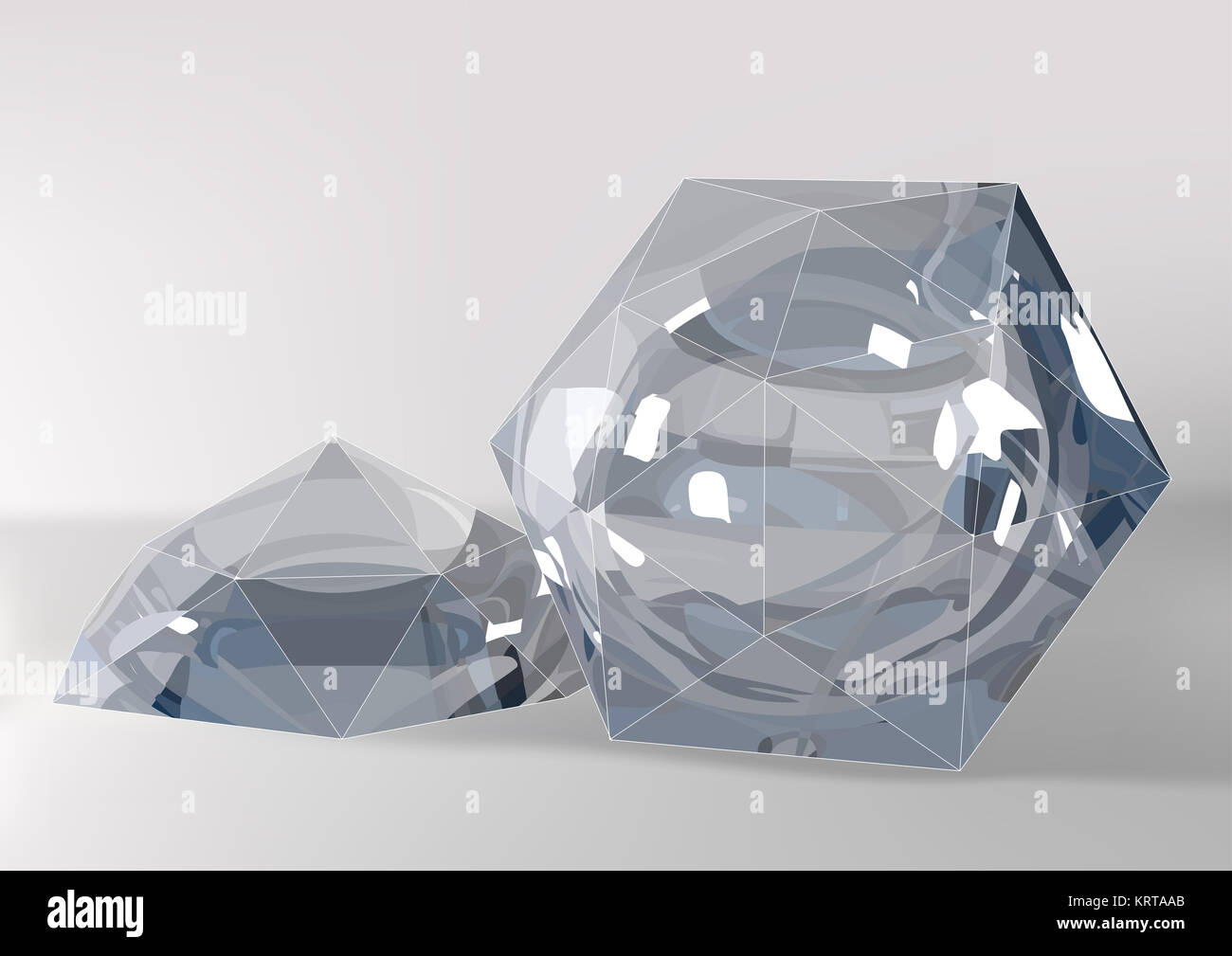 Cut of gemstones. Half dutch rose cut Stock Photo - Alamy