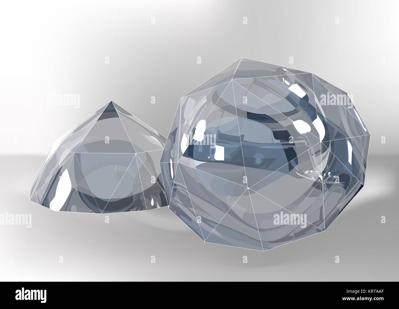 Cut of gemstones. rose cut Stock Photo - Alamy
