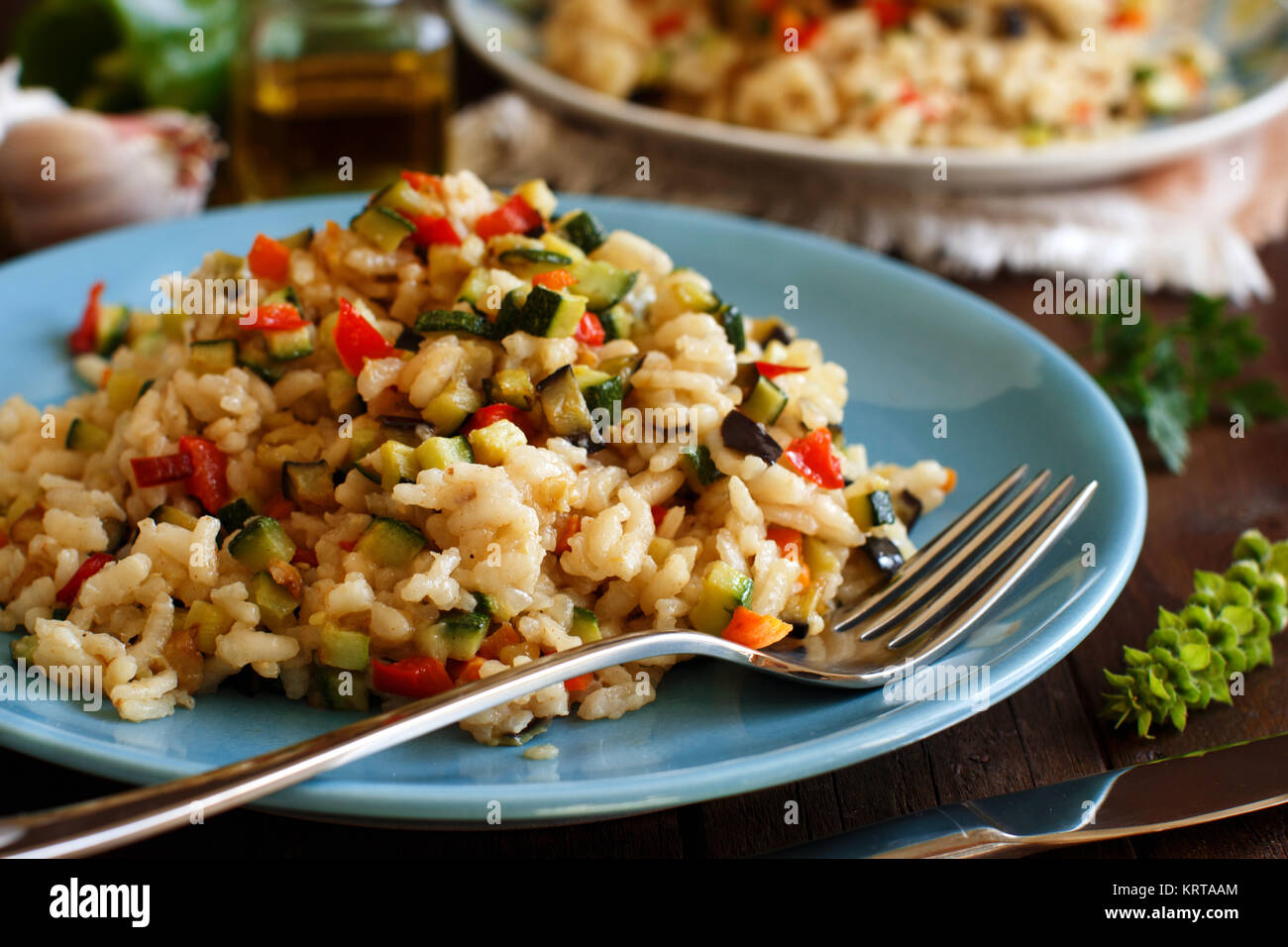 Risotto with vegetables Stock Photo - Alamy