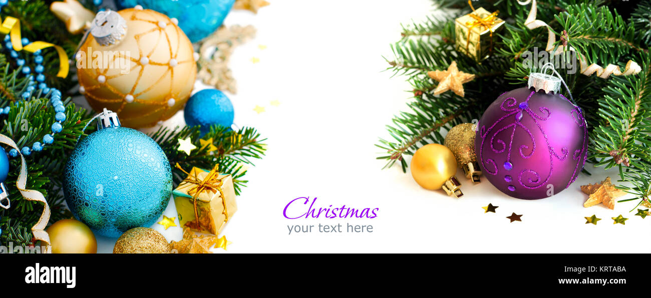 Colorful Christmas ornaments Stock Photo - Alamy