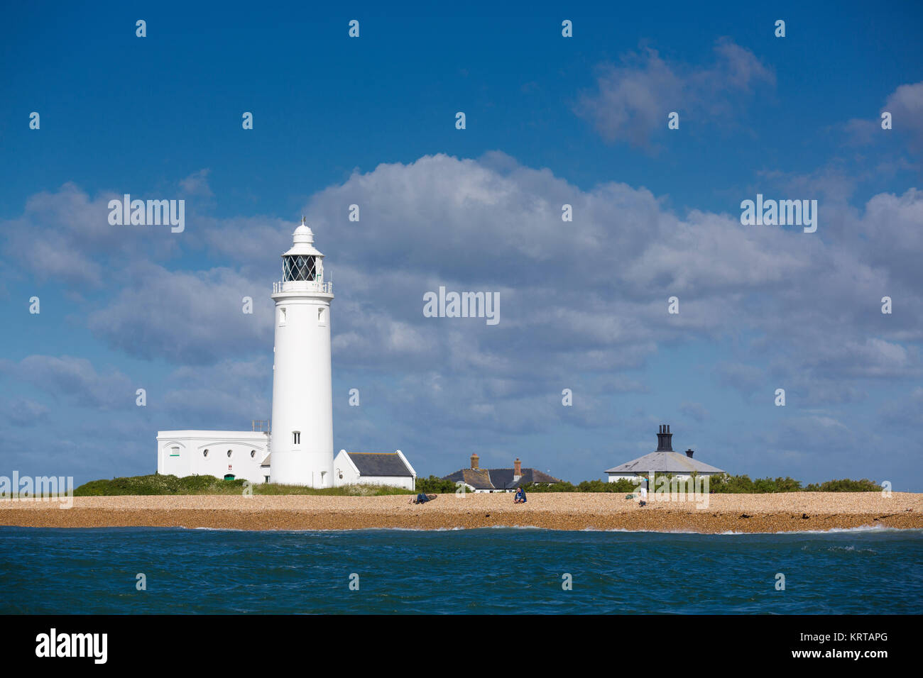 Hurst lighthouse during the Round the Island Race. Isle of Wight ...