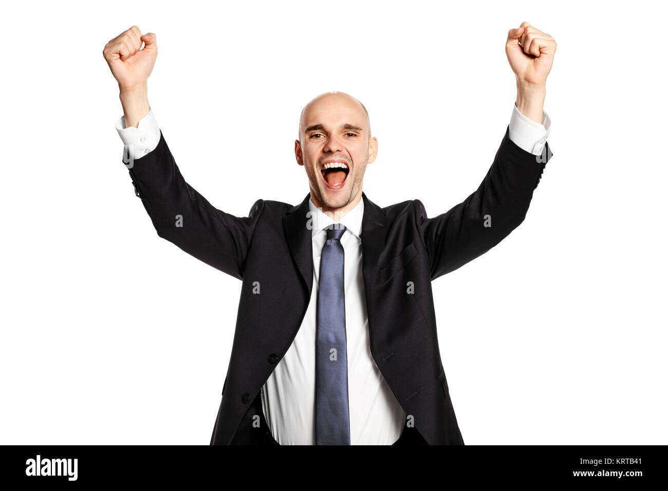 Guy Celebrating Win Stock Photo - Alamy