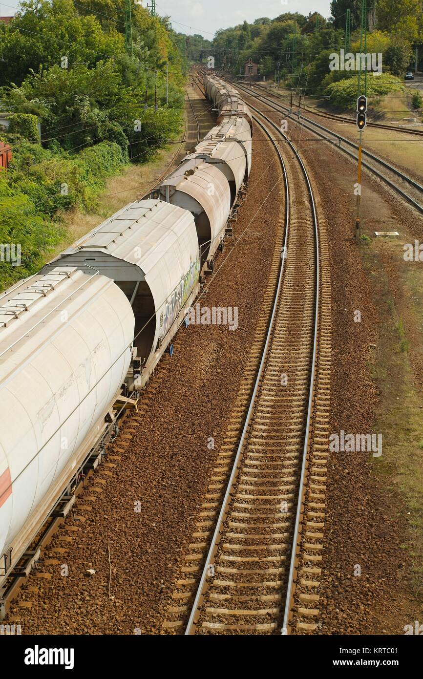 Freight Train Wagons Stock Photo - Alamy