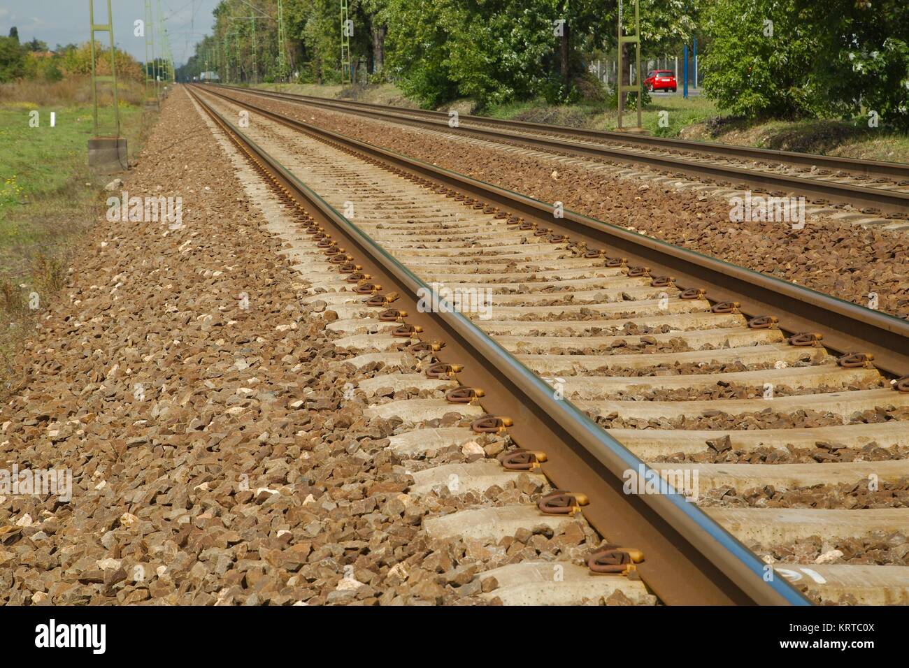 Railroad Track Pair Stock Photo - Alamy