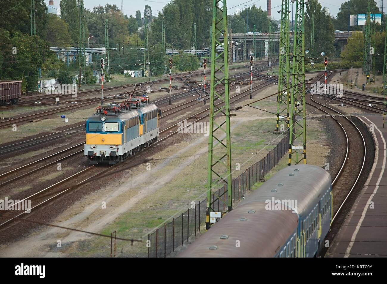 Complex railway junction hi-res stock photography and images - Alamy