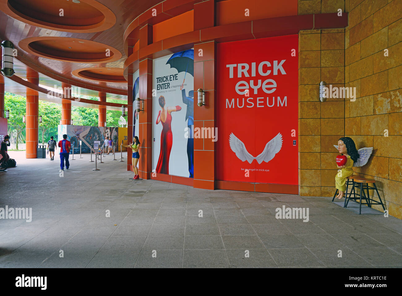View of the Trick Eye Museum, a 3-D attraction located in Singapore ...