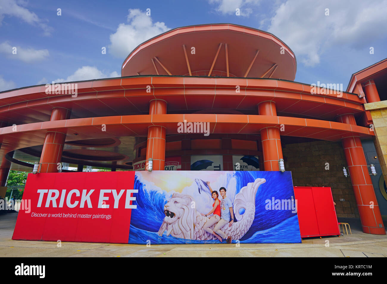 View of the Trick Eye Museum, a 3-D attraction located in Singapore ...