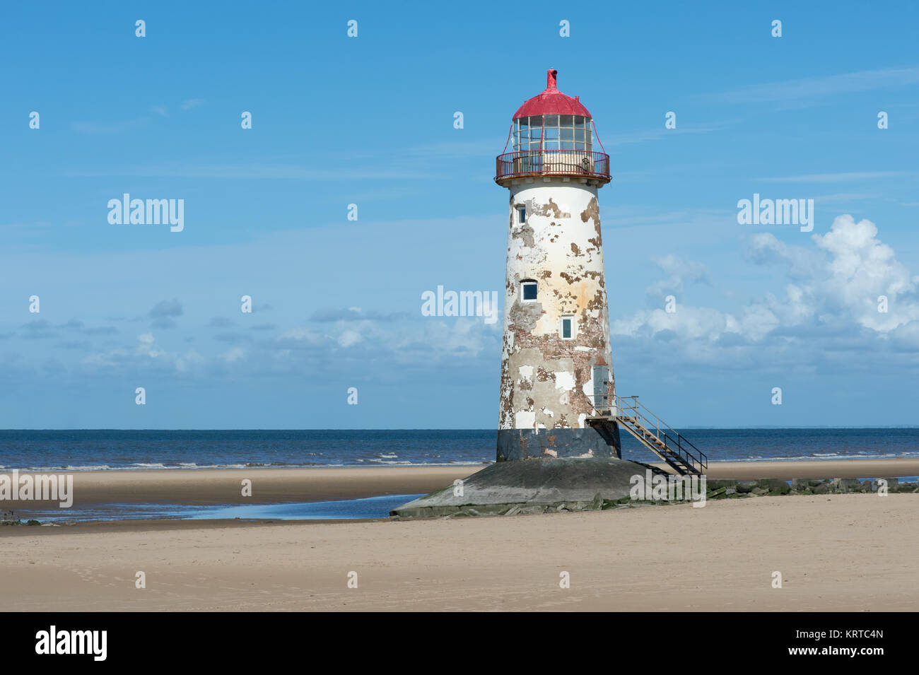Talacre Beach Lighthouse Stock Photo - Alamy