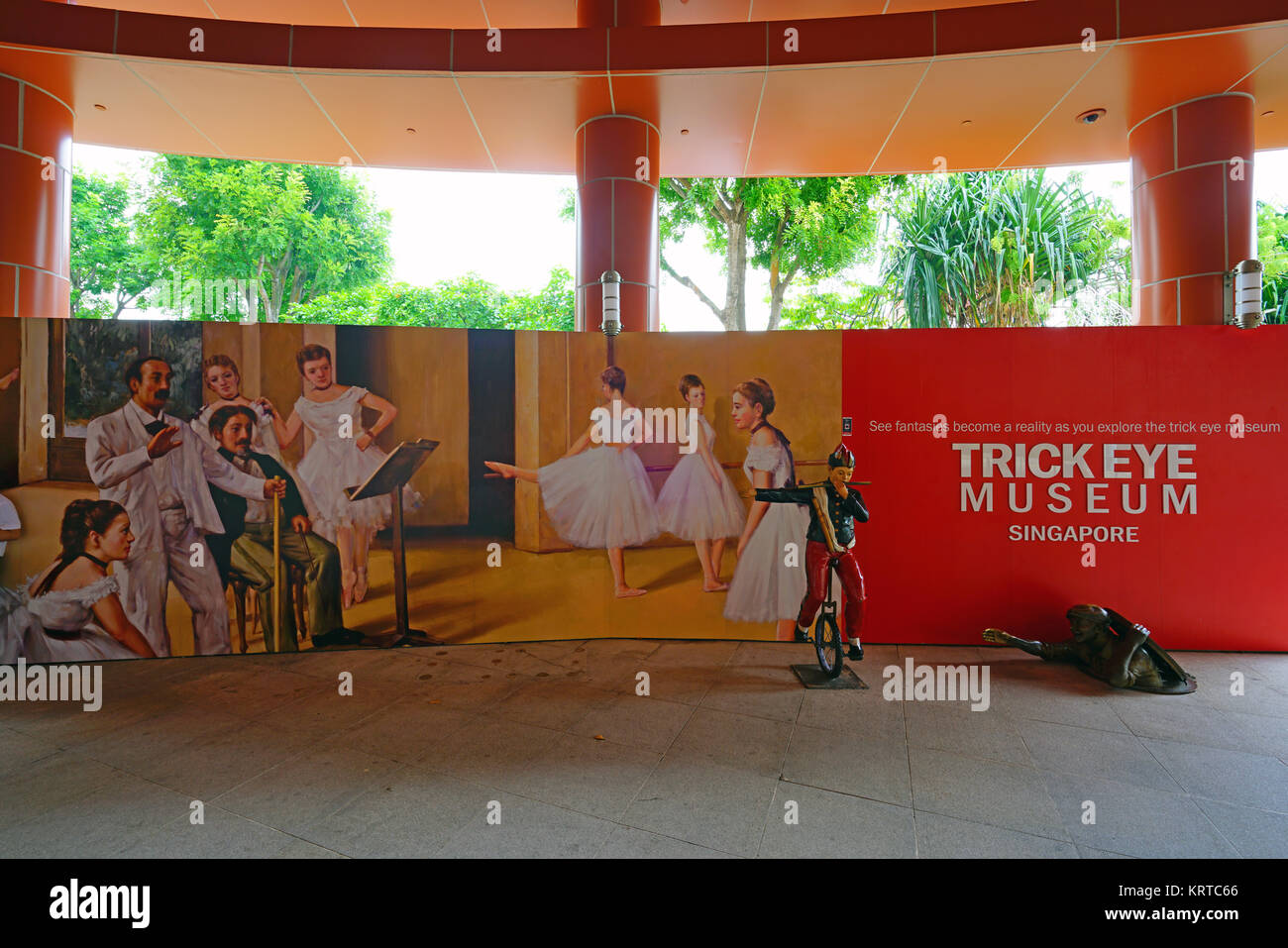 View of the Trick Eye Museum, a 3-D attraction located in Singapore ...