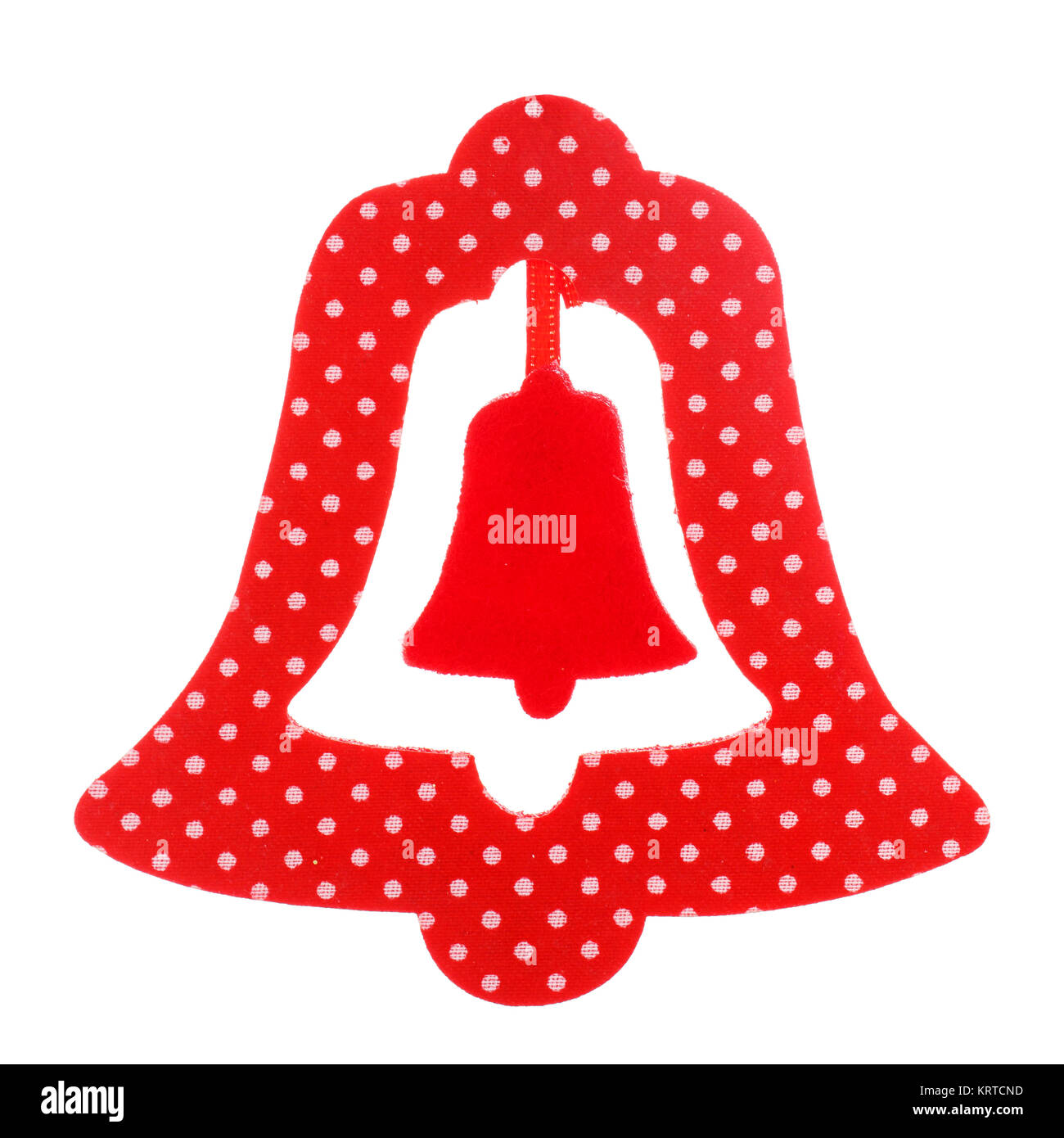 red christmas bell on white background Stock Photo - Alamy