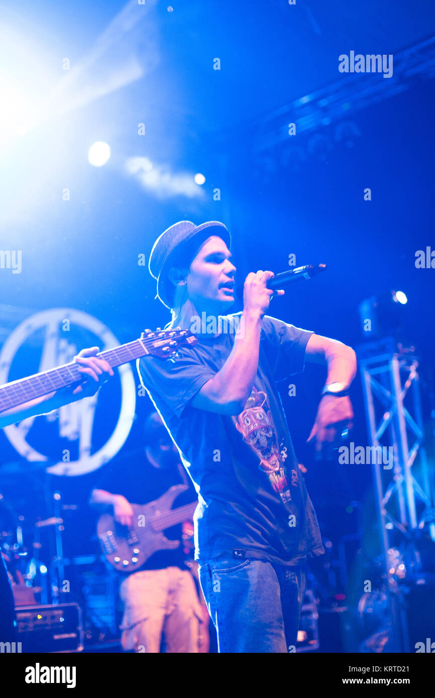 The German hip-hop and rap group Mundwerk-Crew performs a live concert ...