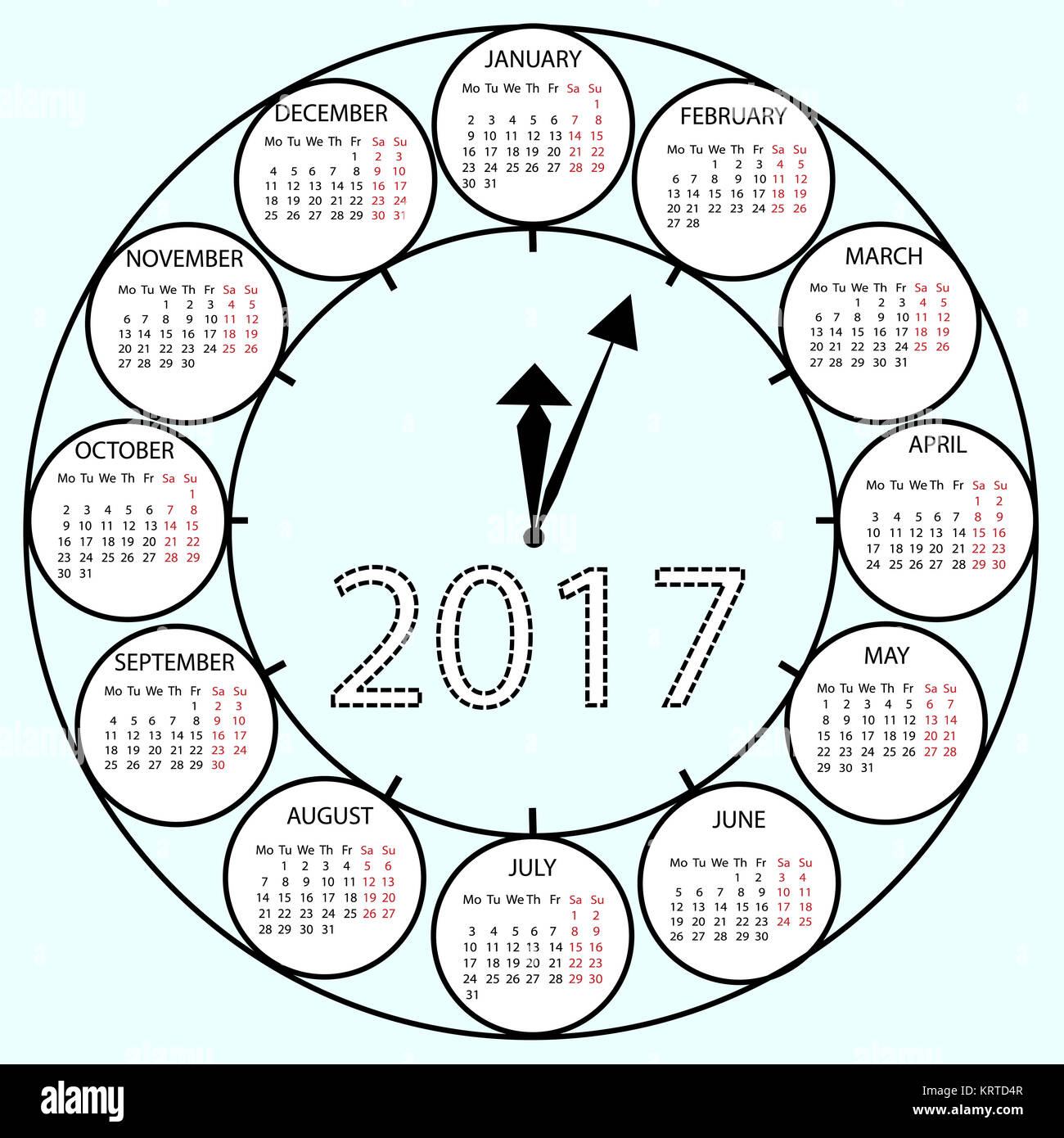 May calendar date circle hi-res stock photography and images - Alamy