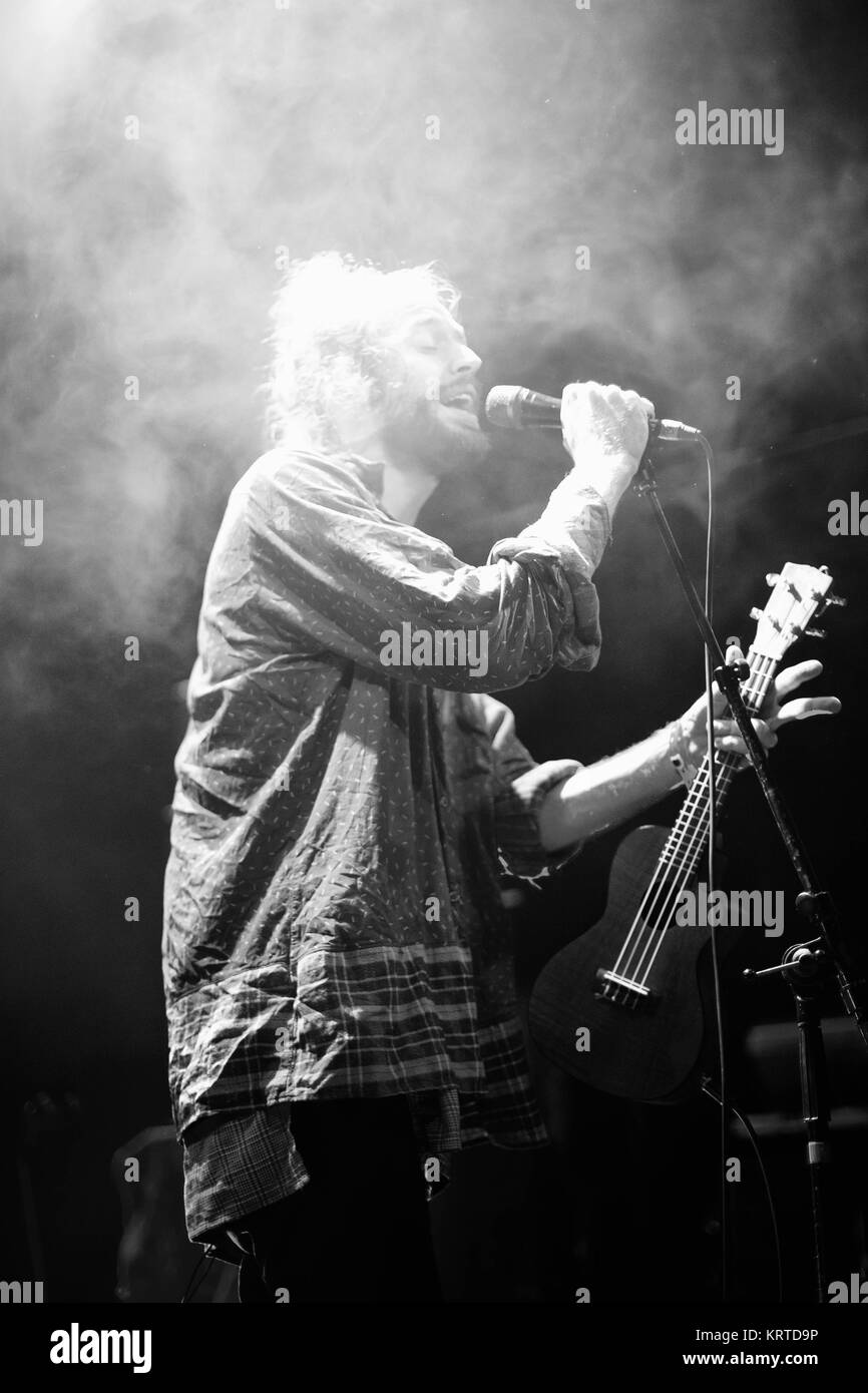 The alternative dance band Crystal Fighters performs a live concert at ...