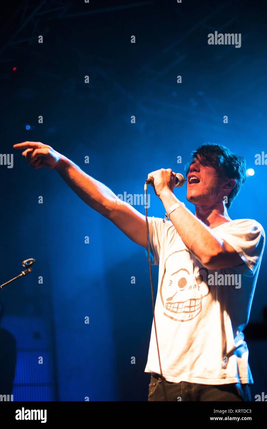 The English indie rock band Breton performs a live concert at the ...