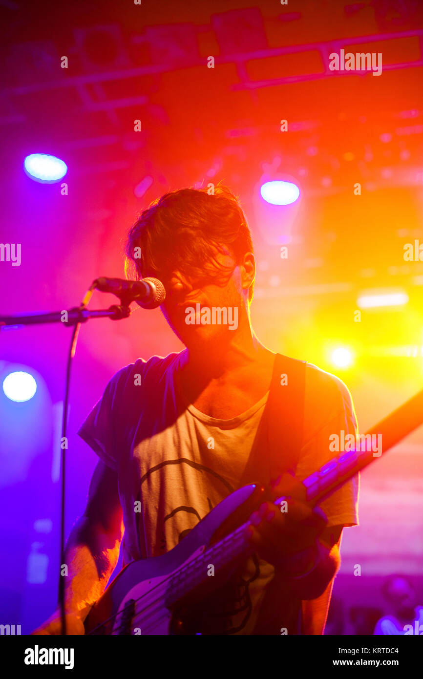 The English indie rock band Breton performs a live concert at the ...