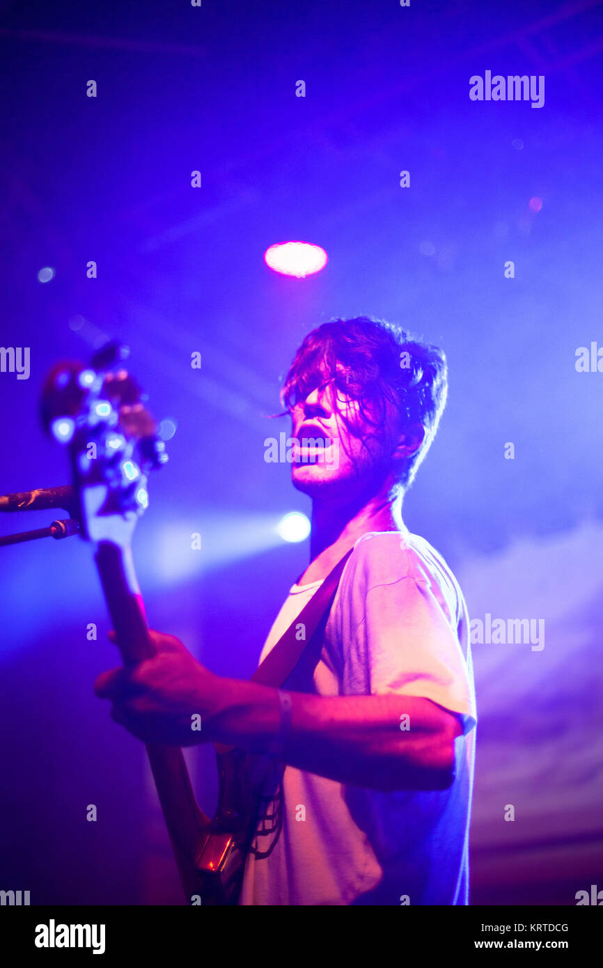 The English indie rock band Breton performs a live concert at the ...