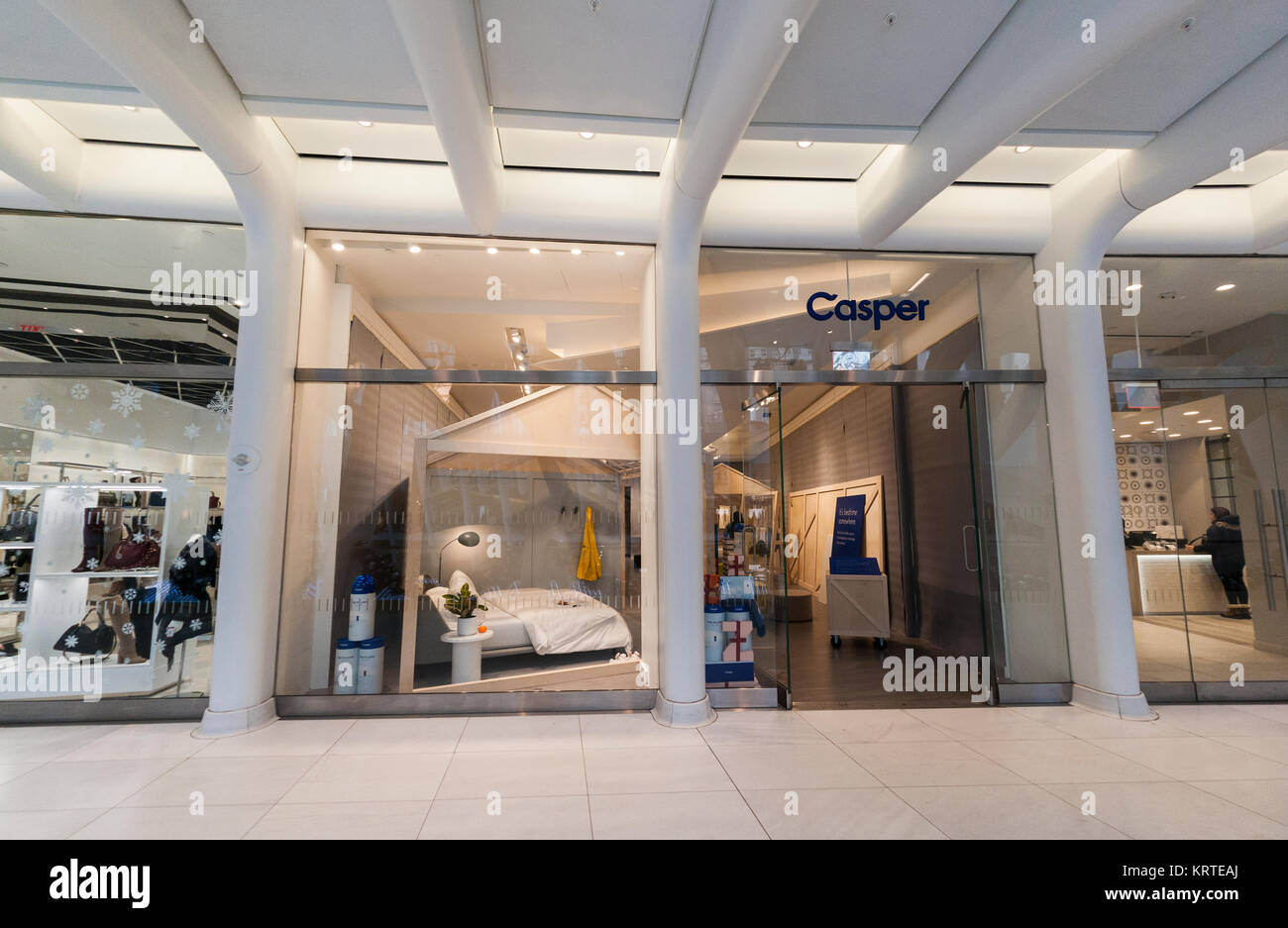 The Casper pop-up store in the Oculus in the World Trade Center Transportation Hub in Lower ...