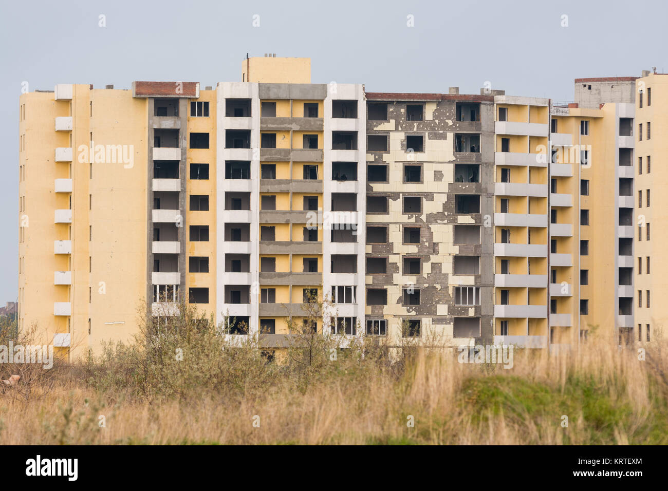 A suspended illegal construction of multi-storey residential building ...