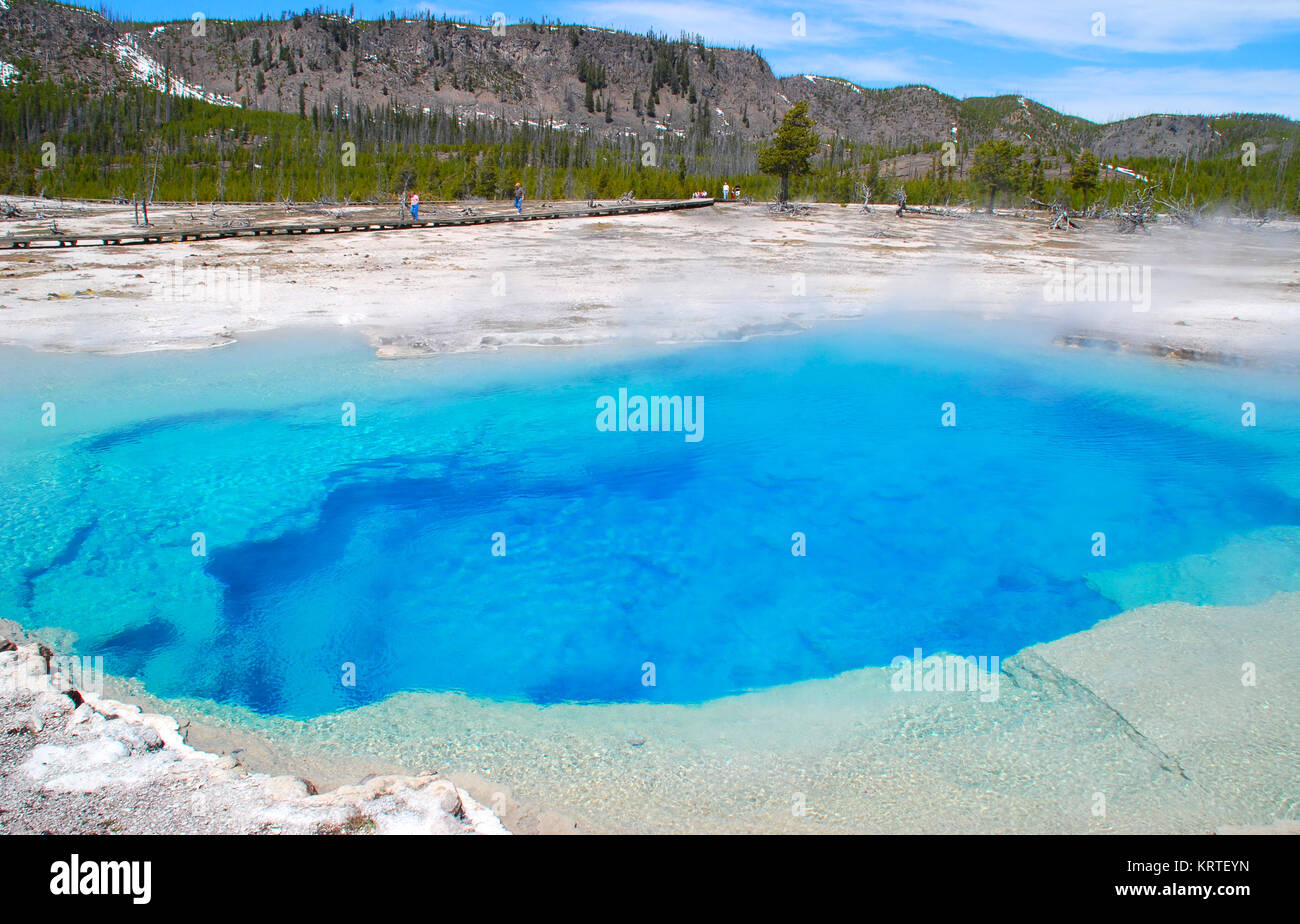 The Sapphire Pool in Yellowstone National Park Stock Photo - Alamy