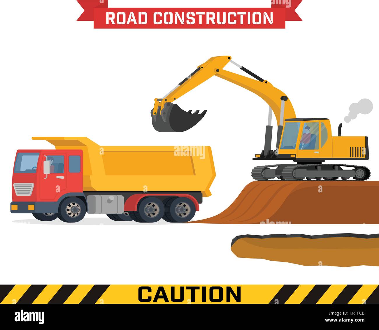 Yellow mining truck in Stock Vector Images - Alamy