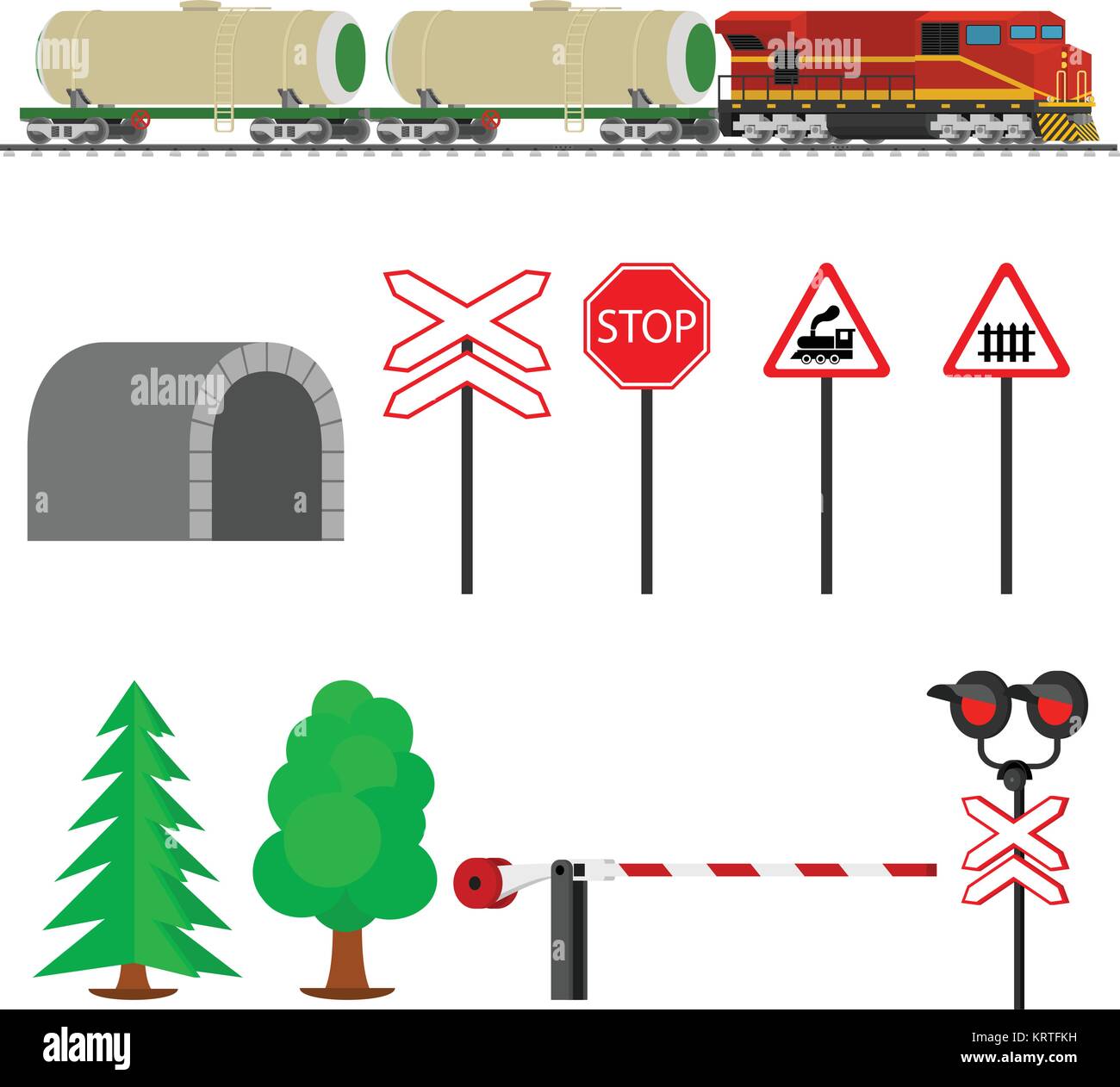 Tank crossing sign Stock Vector Images - Alamy