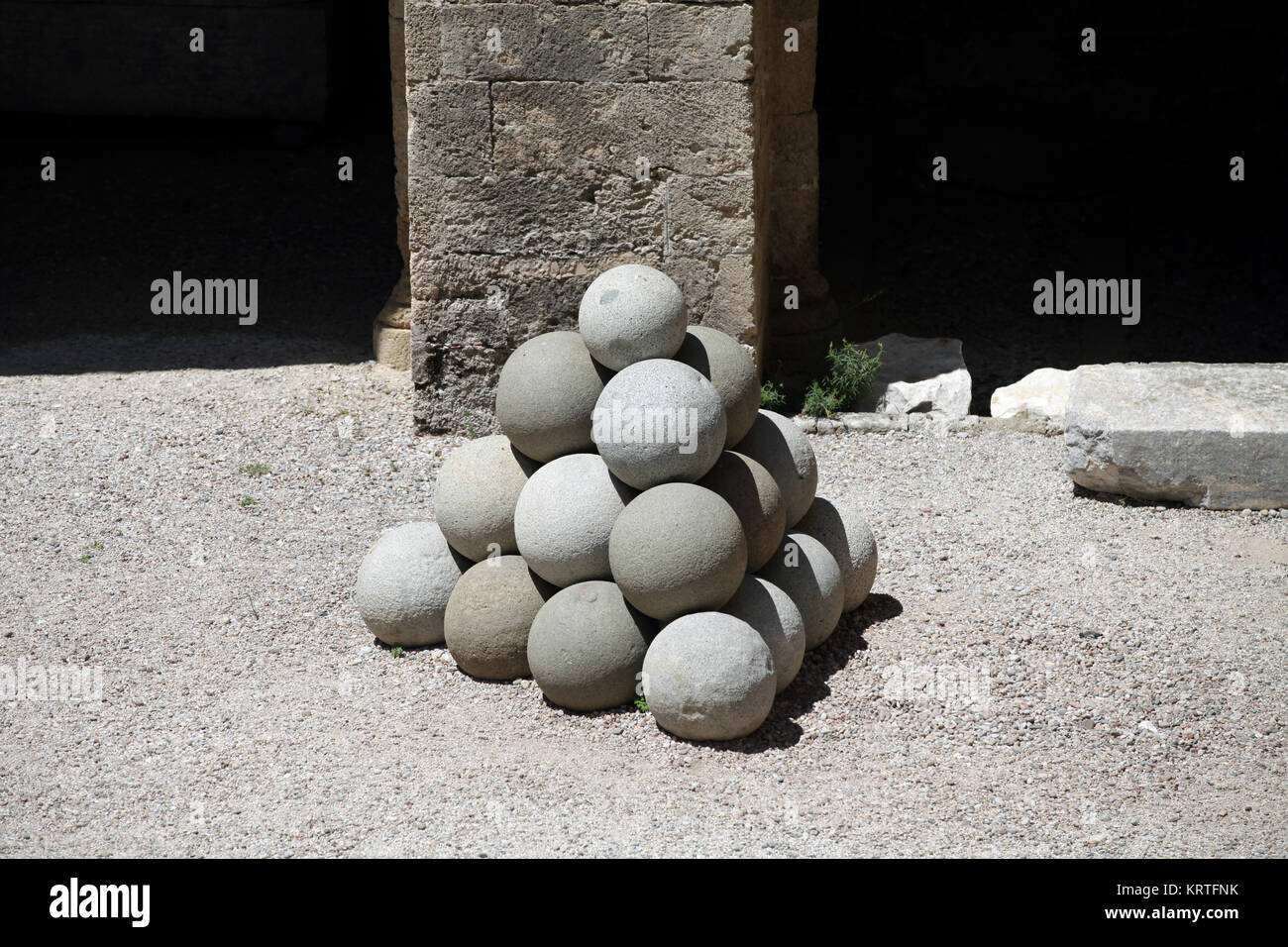 Rhodes - the medieval building of the Hospital of the Knights.At ...