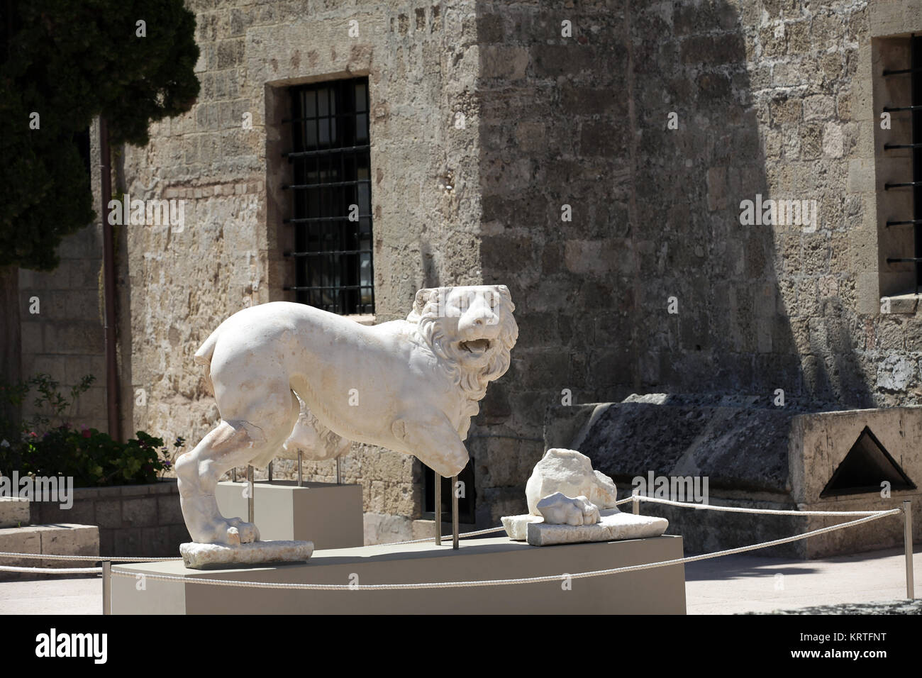 Rhodes - the medieval building of the Hospital of the Knights.At ...